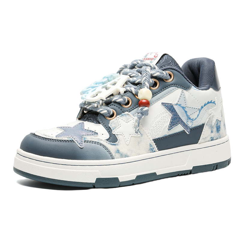 𝔾𝕣𝕠𝕦𝕟𝕕ℤ𝕖𝕣𝕠®－Flexing－shoes 2024 美式復古滑板鞋[限定]青花瓷休閒籃球鞋走路鞋 – groundzero2002