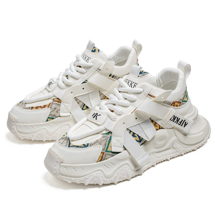 𝔾𝕣𝕠𝕦𝕟𝕕ℤ𝕖𝕣𝕠®－Flexing－shoes 2024 美式復古慢跑老花阿甘老爹鞋增高休閒走路鞋 – groundzero2002